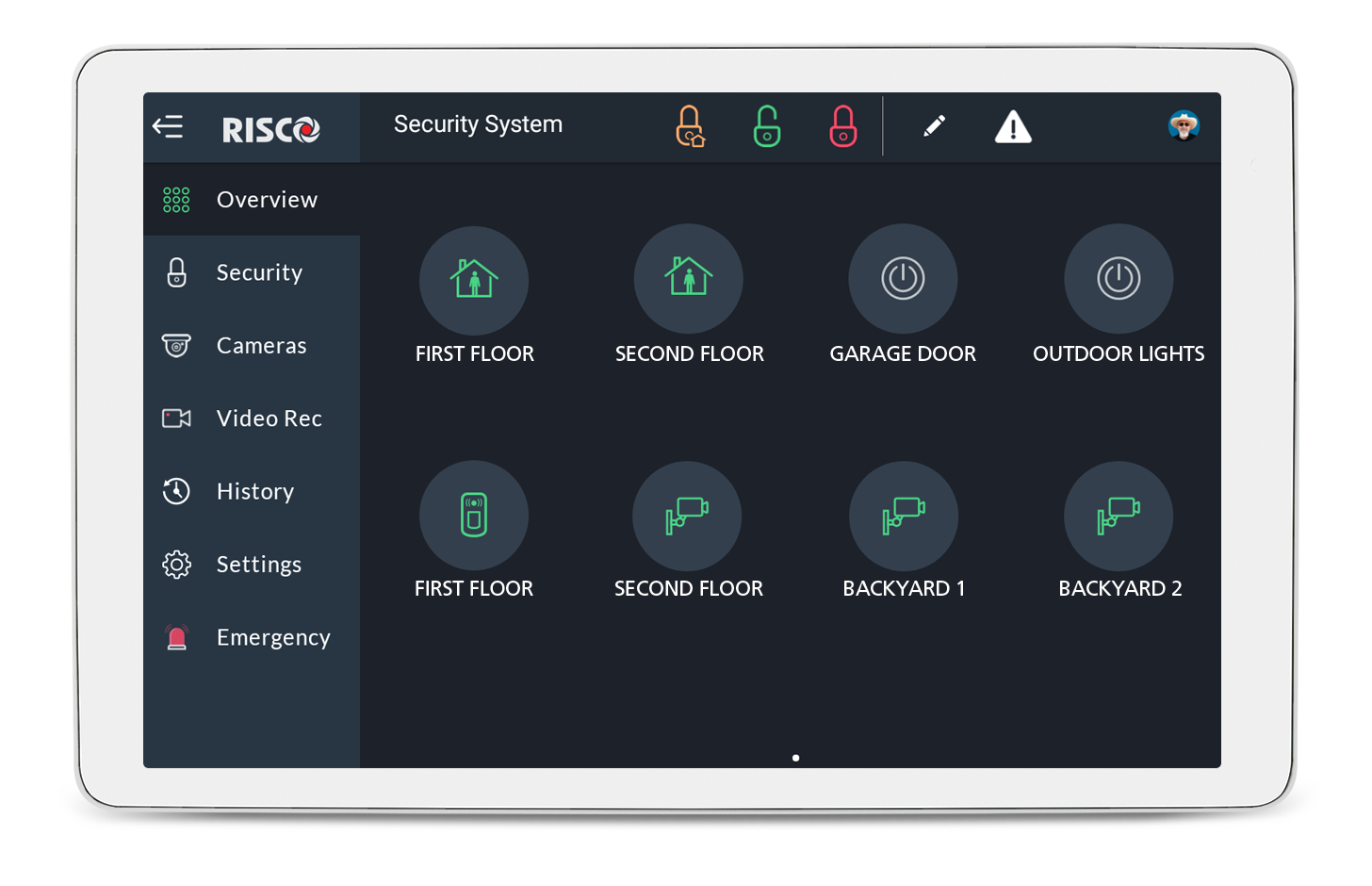 LightSYS RisControl, Smart Touchscreen Keypad – MH-Electronics